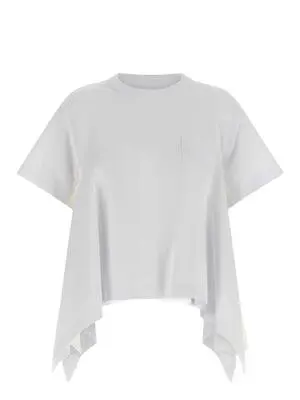 Sacai SACAI Denim Insert T-Shirt White
