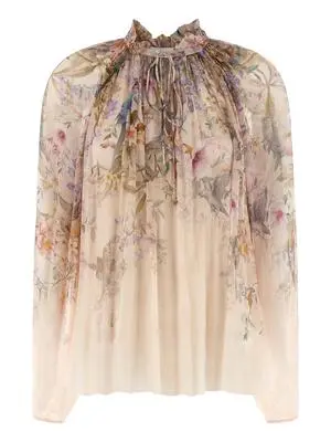 Zimmermann Billow Rebellion Blouse - Pink