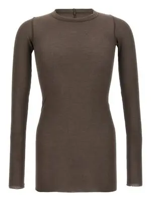 Rick Owens Rib Ls T' T-shirt - Gray