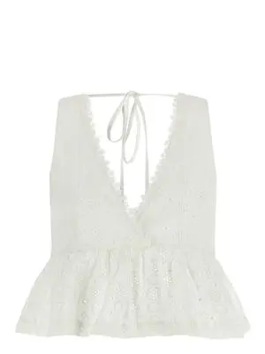 Pinko Kiersten Cropped Top - White