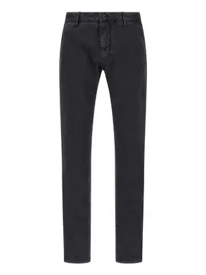Incotex Stretch Cotton Straight Leg Pants - Blue