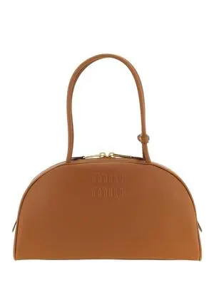 Miu Miu Beau Leather Shoulder Bag - Brown