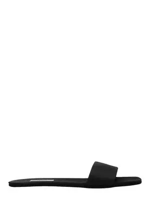 Prada Silk Slippers And Slipper Bag - Black