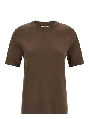 ENTIRE STUDIOS Mercerized Cotton T-shirt - Brown