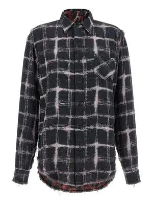 R13 R13 Fringed Hem Reversible Shirt