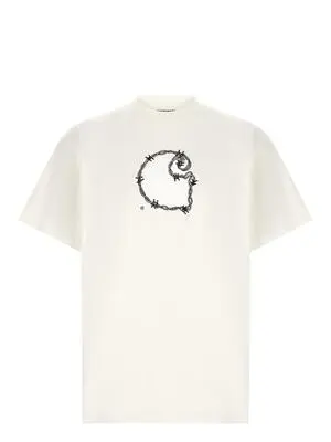 Carhartt Work In Progress Barbwire C' T-shirt - White
