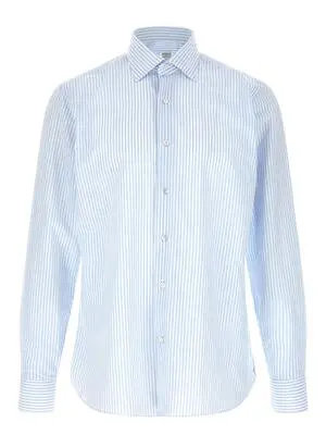 BORRIELLO NAPOLI Striped Shirt - Light Blue