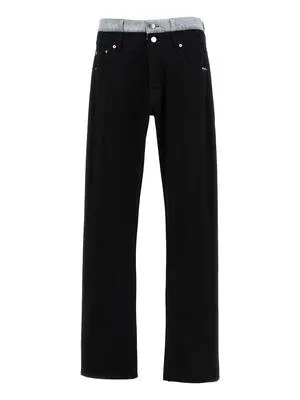 VTMNTS Double Waist Denim Jeans - Black