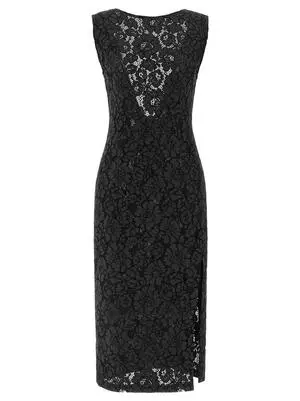 Pinko Drupa Lace Midi Dress - Black