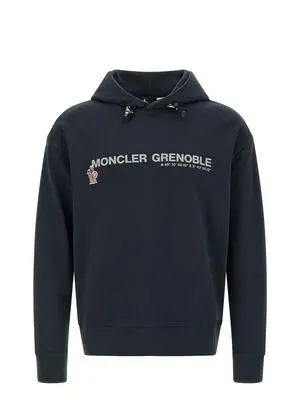Moncler Logo Hoodie - Blue