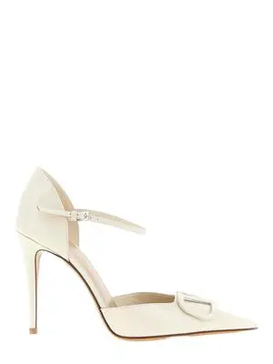 Valentino Garavani VALENTINO GARAVANI D'Orsay Patent Leather Pumps White