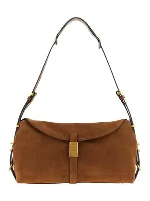 Pinko PINKO Saddle Horizontal Suede Shoulder Bag Brown