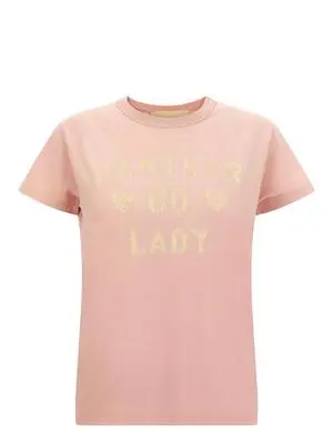 Valentino Garavani Panther Lady Cotton T-shirt - Pink