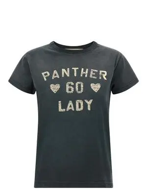 Valentino Garavani Panther Lady Cotton T-shirt - Gray