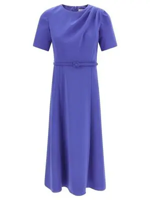 Carolina Herrera Draped Midi Dress - Blue
