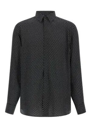 TOM FORD Polka Dot Shirt - White/black
