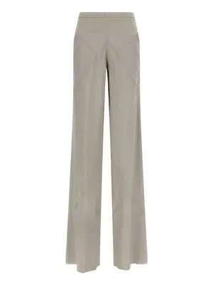 RICK OWENS RICK OWENS Silk Blend Wide Leg Pants