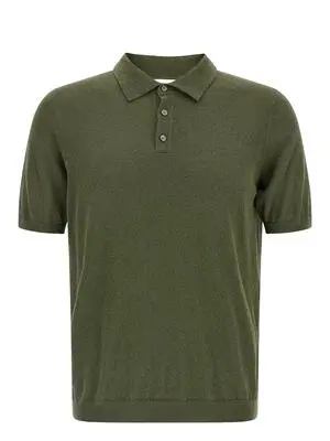 ROBERTO COLLINA Spongy Effect Polo Shirt - Green