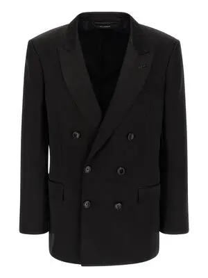 TOM FORD Tone-on-tone Polka Dot Blazer - Black