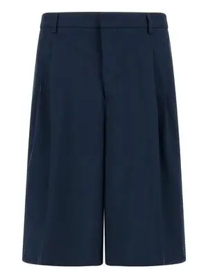 AMI Paris Fresh Wool Bermuda Shorts - Blue