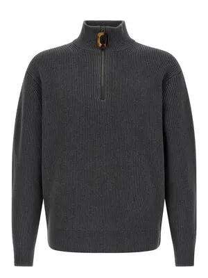 J.W.ANDERSON Half-zip Wool And Cotton Sweater - Gray