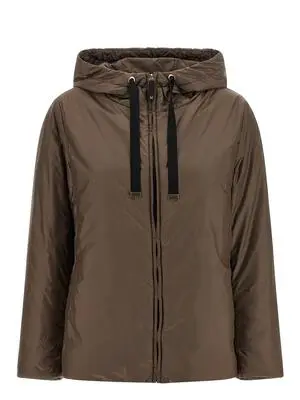 Max Mara MAX MARA THE CUBE Cameluxe Waterproof Canvas Jacket Brown