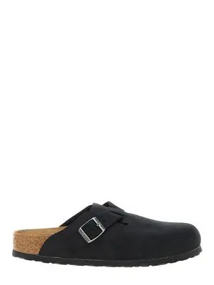 BIRKENSTOCK BIRKENSTOCK Suede Sabots Black