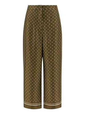 Max Mara Mstottelia Silk Twill Pants - Green