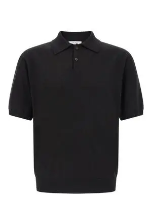THE ROW Borges Top' Polo Shirt - Black