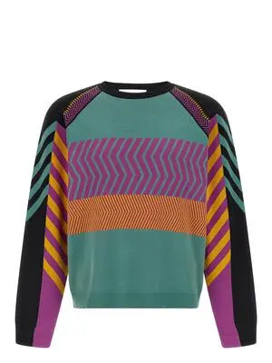 KIKO KOSTADINOV Gizi Panelled Jacquard Knit Sweater - Multi
