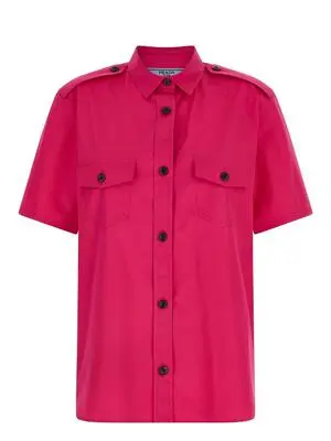 Prada PRADA Cotton Poplin Shirt Fuchsia
