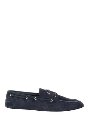 Prada Suede Boat Shoe - Blue