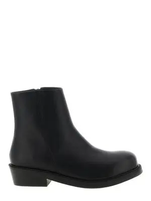 Séfr Lerato Italian Calf Leather Ankle Boots - Black