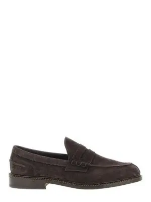 TRICKER'S Suede Beaver Adam Loafers - Brown