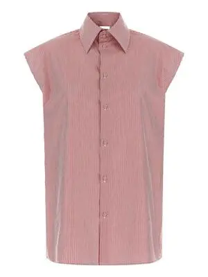ARMARIUM Malik Striped Cotton Poplin Shirt - Red