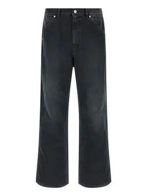 Marni Cotton Denim Cargo Jeans - Black