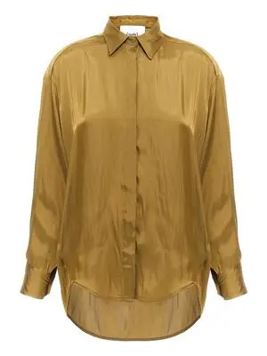 NUDE Satin Shirt - Gold