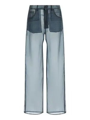 HAIKURE HAIKURE Bonnie Silk Trompe L'Oeil Trousers Blue