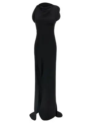 VICTORIA BECKHAM VICTORIA BECKHAM Carla Long Satin Crepe Gown