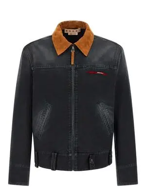 Marni Cotton Canvas Jacket - Gray