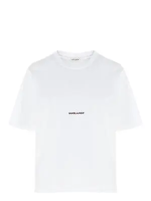 Saint Laurent Rive Gauche Cotton T-shirt - White