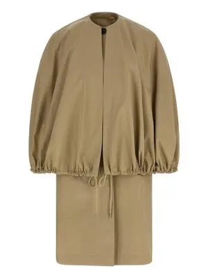 TOTEME TOTEME Detachable Cape Coat Jacket Beige