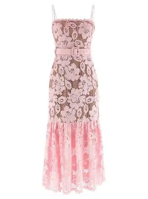 SELF-PORTRAIT SELF PORTRAIT Crochet Lace Midi Dress