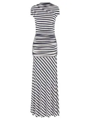 SELF-PORTRAIT SELF PORTRAIT Striped Jersey Maxi Dress