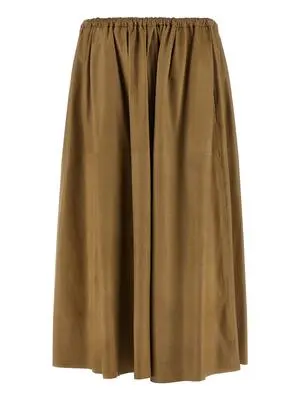 AURALEE AURALEE Calfskin Midi Skirt