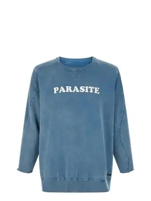 Undercover Gauze Délavé Cotton Sweatshirt - Light Blue
