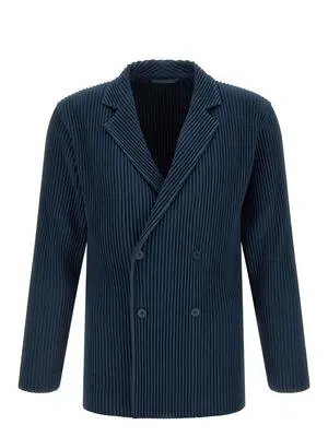Issey Miyake Tailored Pleats 1' Blazer - Blue