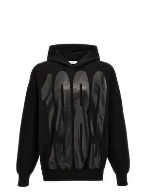 1989 STUDIO Faded Logo Hooded Sweatshirt - Black