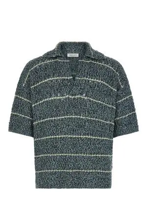 ROBERTO COLLINA Mouliné Polo Shirt - Multi