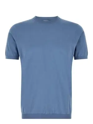 RIVIERA PROJECT Cotton And Linen Blend Sweater - Light Blue
